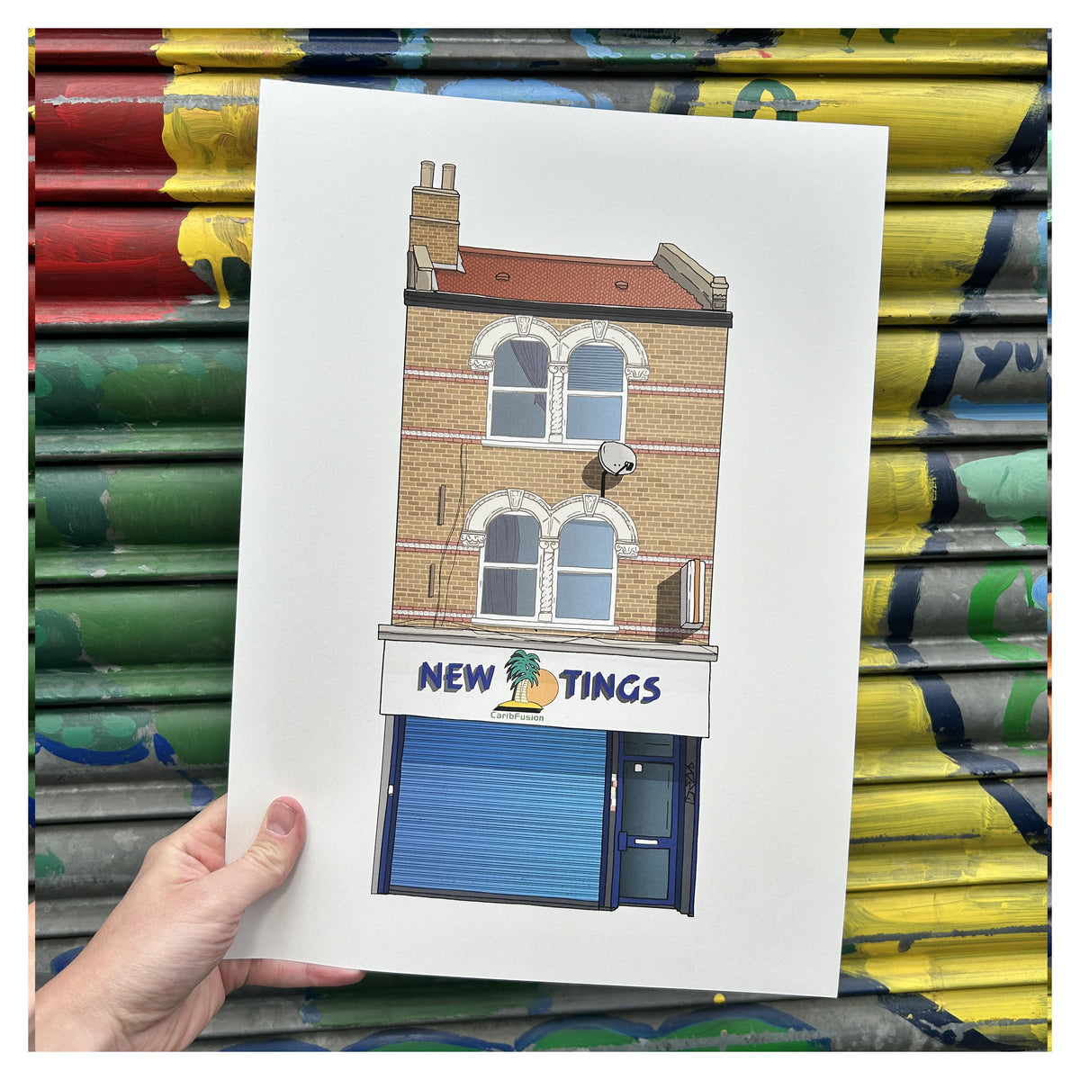 New Tings Shopfront Art Print– Happy Hour Prints